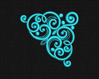 Swirl embroidery | Etsy