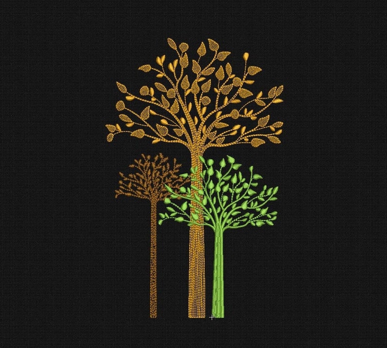 Embroidery Designs Trees Embroidery Design Autumn | Etsy
