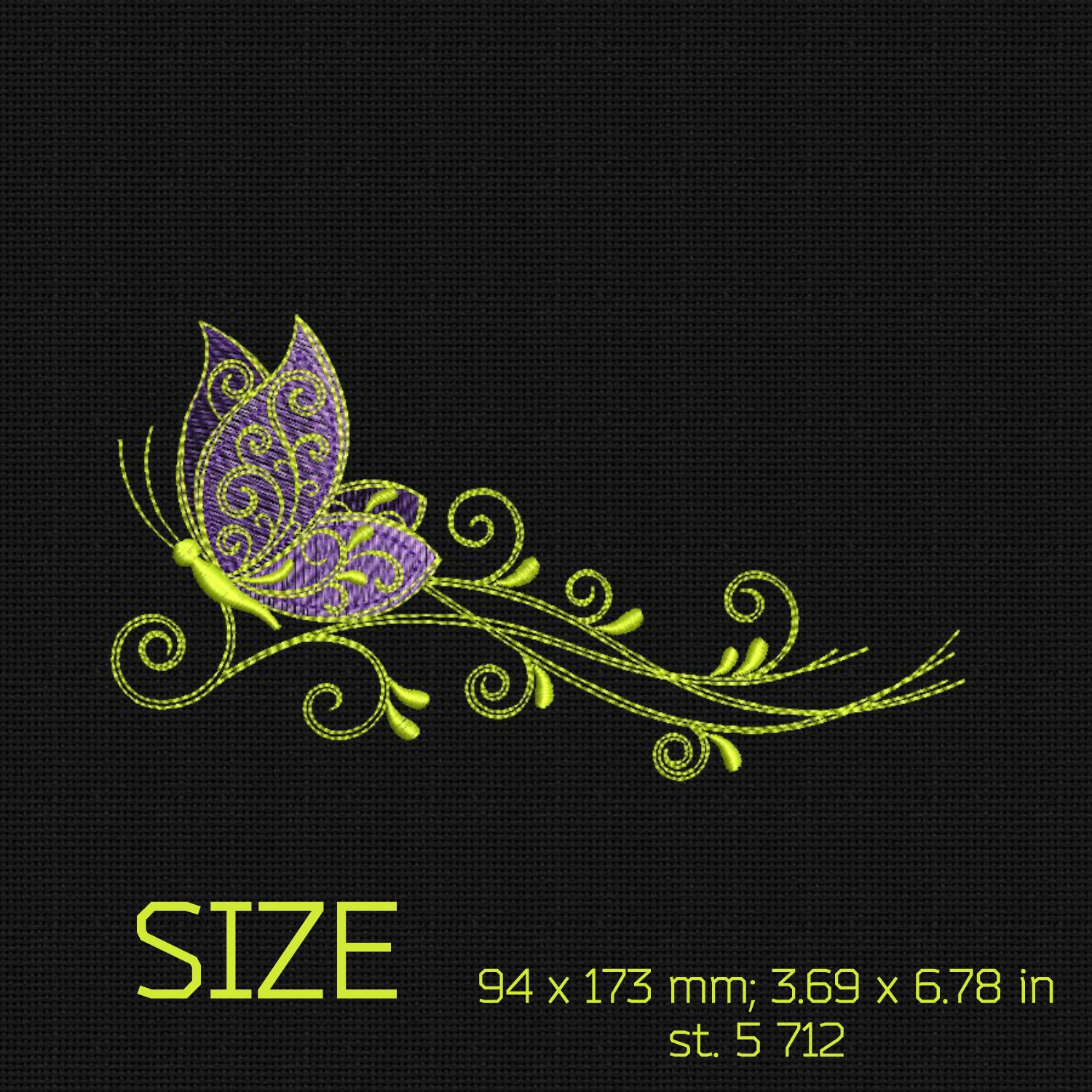 Embroidery Designs Butterfly Embroidery Design | Etsy