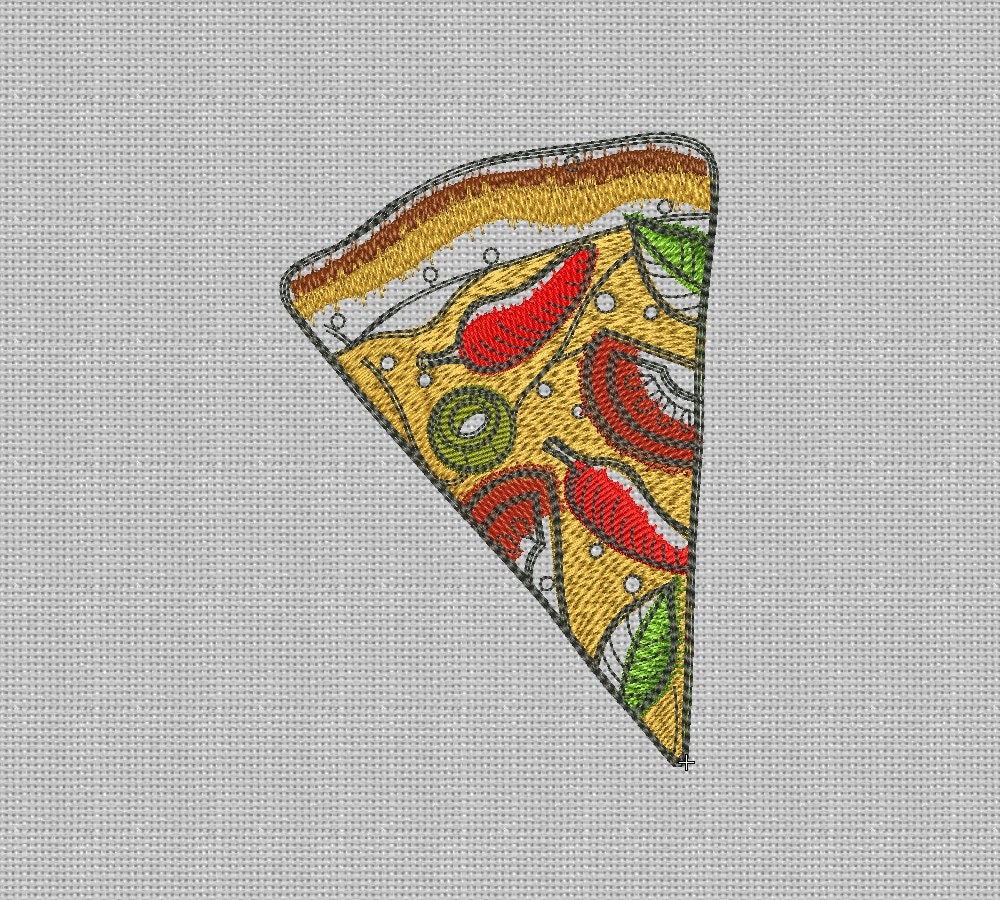 Embroidery Designs Pizza Embroidery Design - Etsy