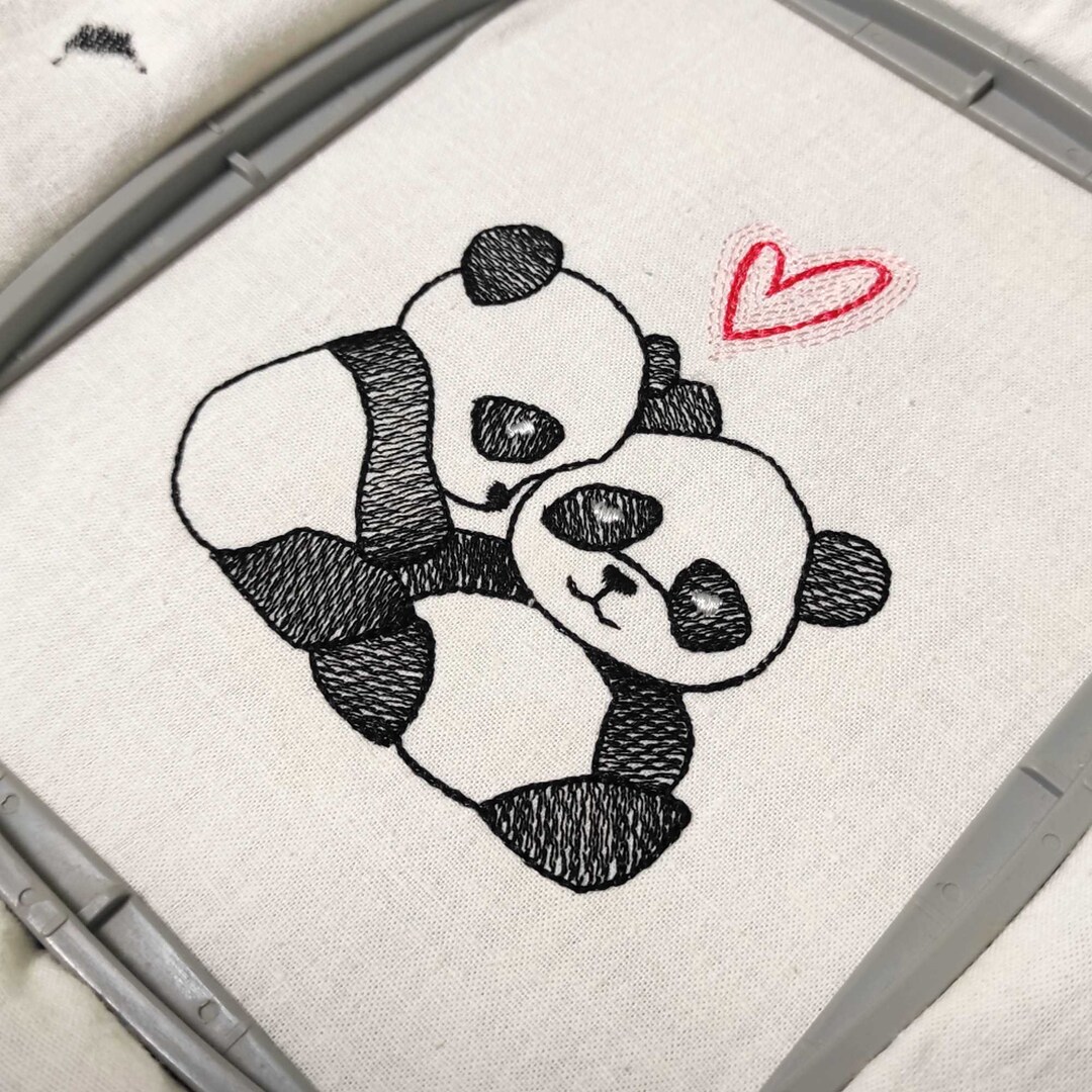 Embroidery Designs Panda Embroidery Design Bear - Etsy