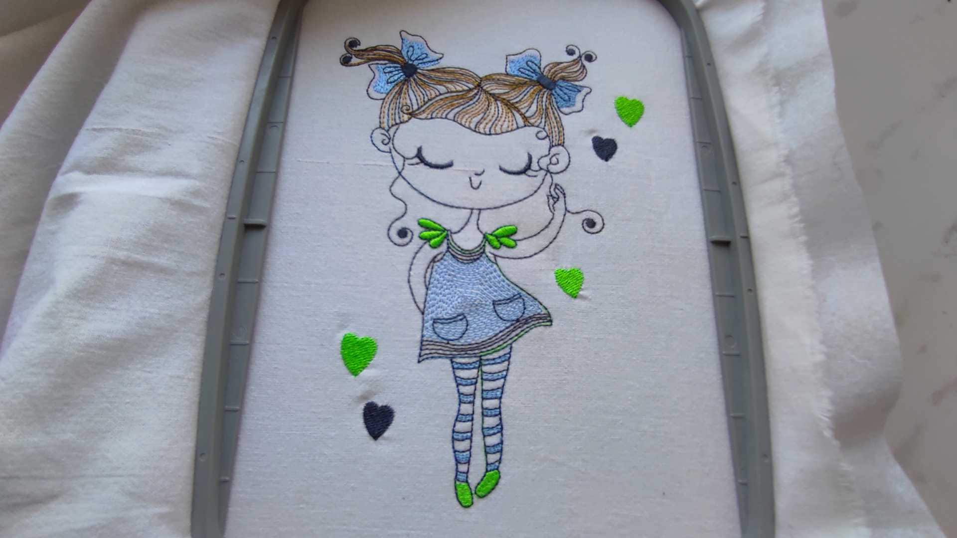 Embroidery Design Girl Embroidery Designs Cute - Etsy