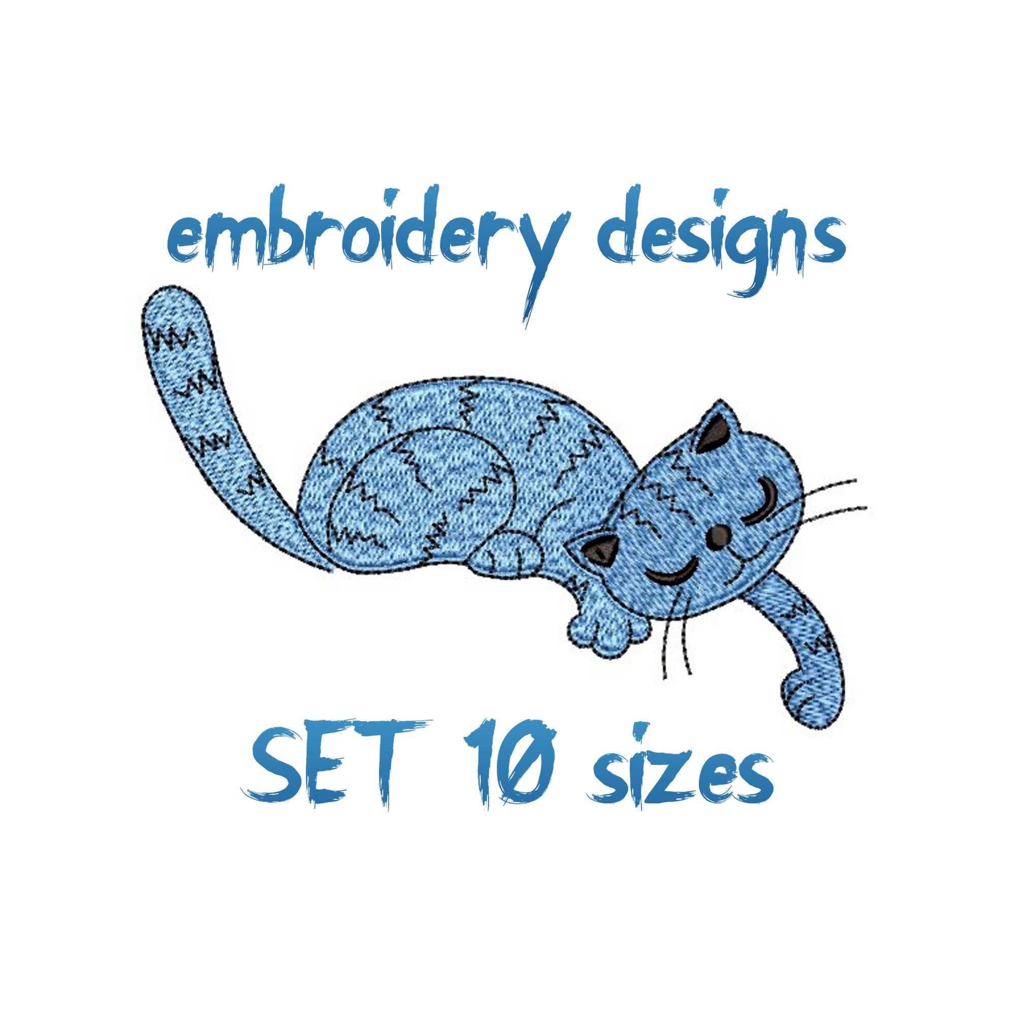 Embroidery Design Cats Embroidery Designs Baby - Etsy