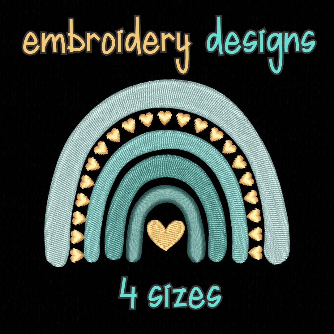 Embroidery Designs Mini Rainbow Patterns for Machine Embroidery INSTANT ...