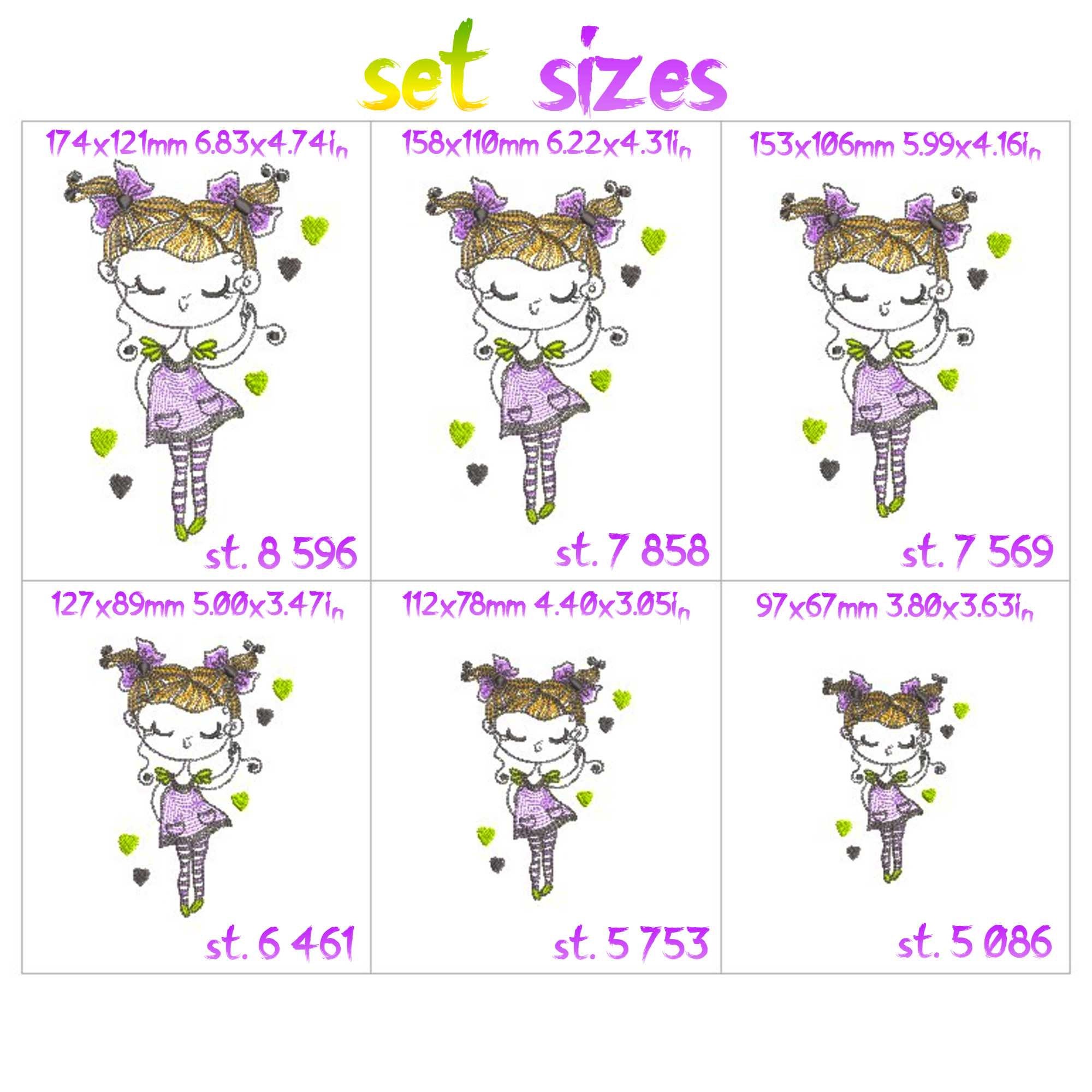 Embroidery Design Girl Embroidery Designs Cute - Etsy