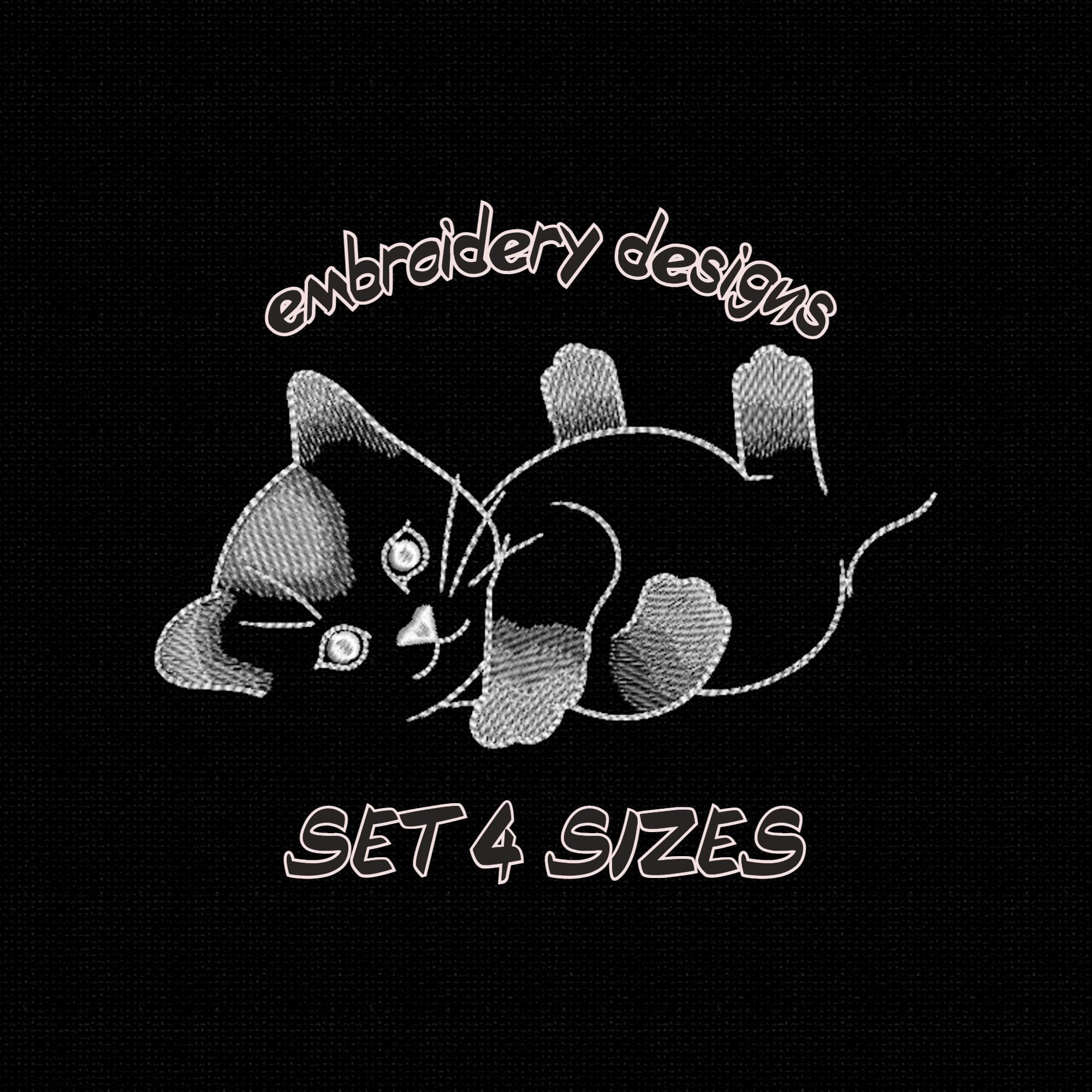 Kitten Machine Embroidery Design | Outline Animal Sketch | Digital File ...