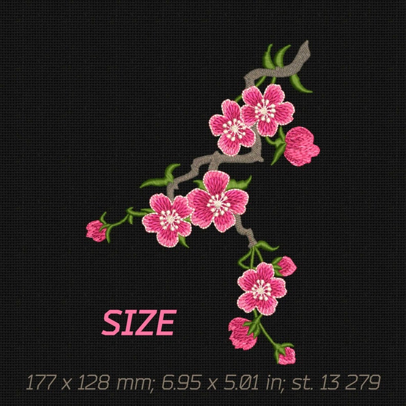 Embroidery Design Sakura - Etsy