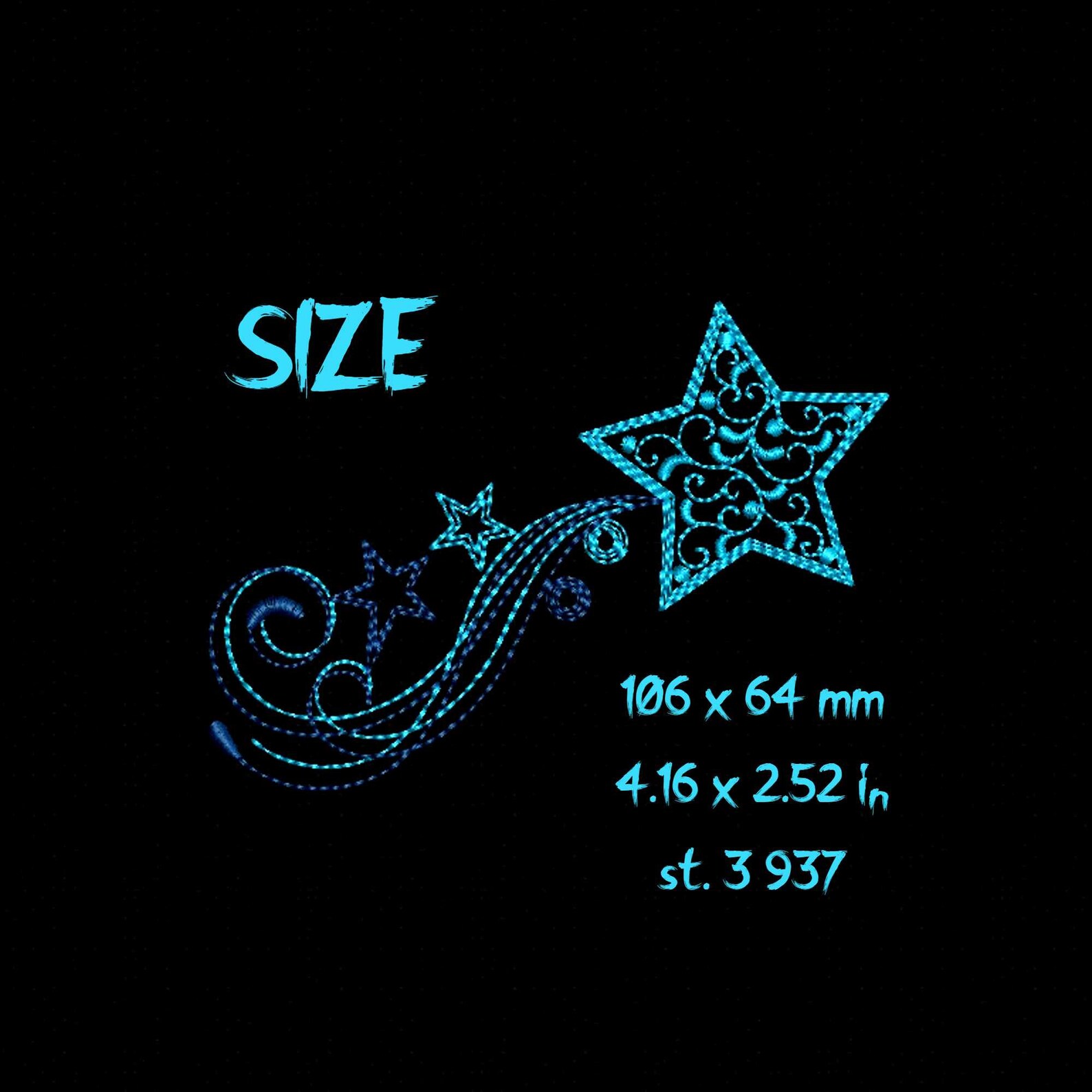 Embroidery Design Star Embroidery Designs - Etsy UK
