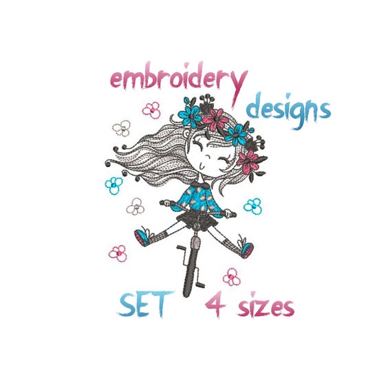 Embroidery Design Girl Embroidery Designs Baby | Etsy