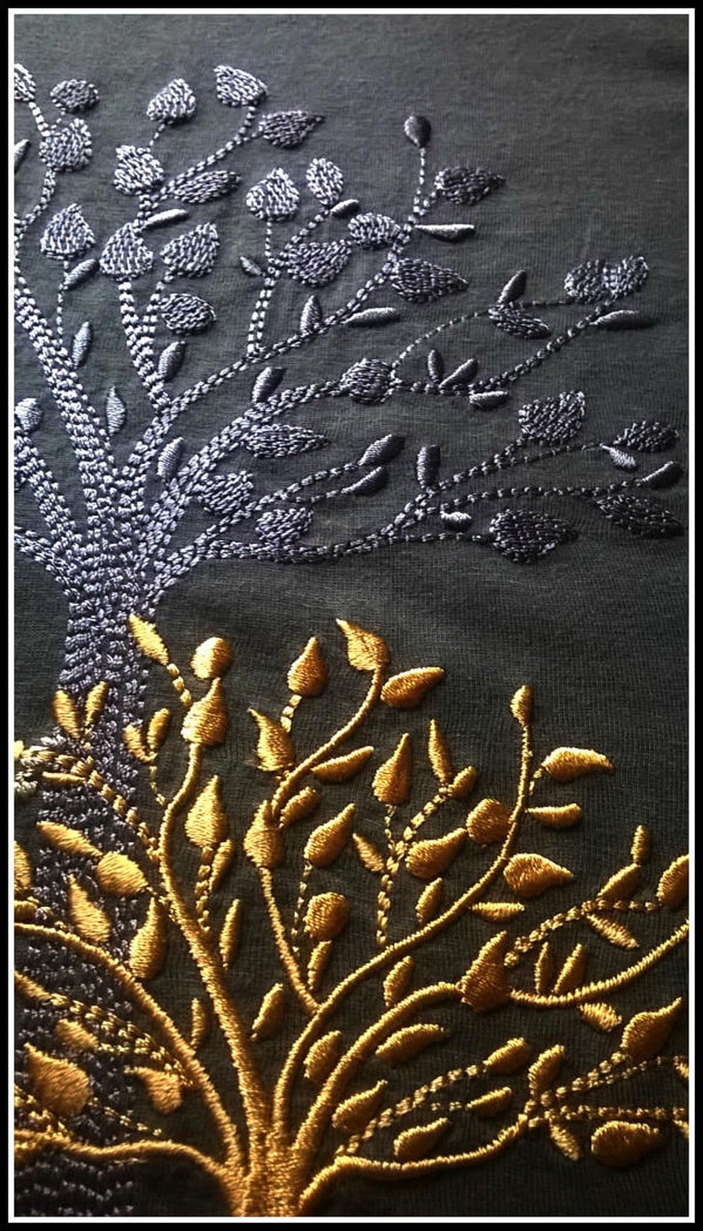 Embroidery Designs Trees Embroidery Design Autumn | Etsy