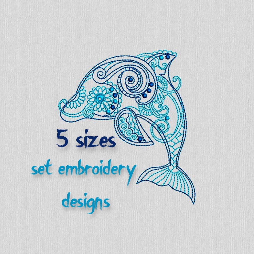 Embroidery Designs Dolphin Cute Baby Embroidery Design Instant Download ...