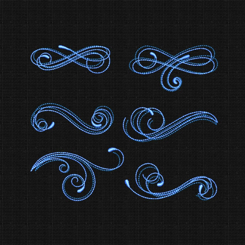 Embroidery Designs Swirls Embroidery Design Border - Etsy Sweden