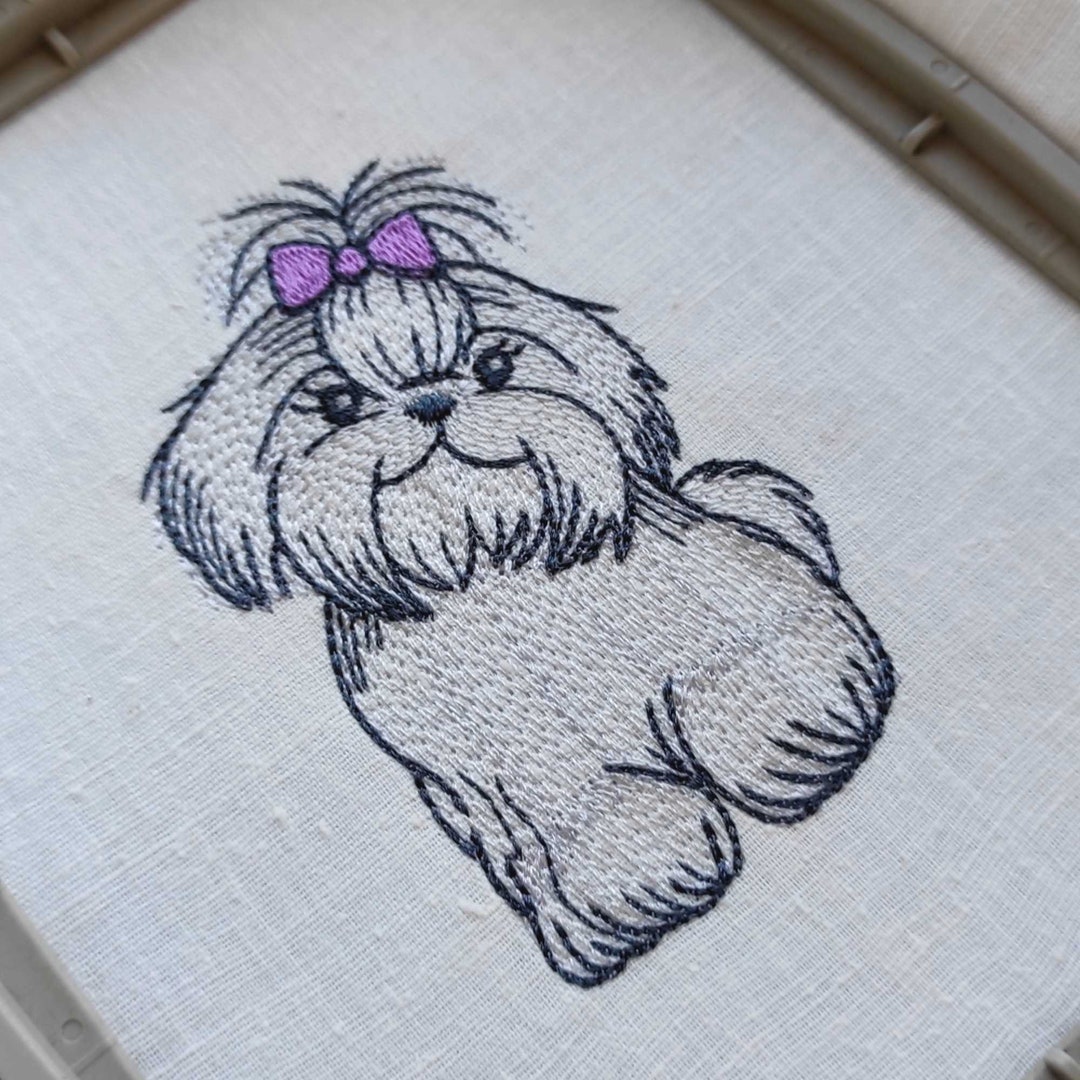 Embroidery Design Dog, Embroidery Designs - Etsy