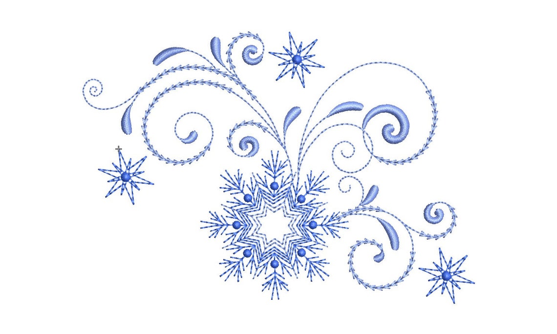Embroidery Design Snowflake Embroidery Designs - Etsy