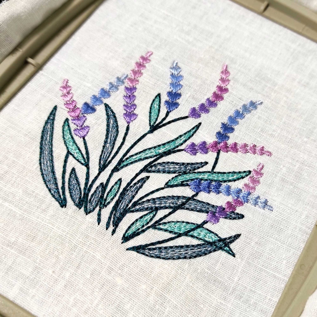 Cottagecore Embroidery Design Flower Embroidery Designs Lavender ...