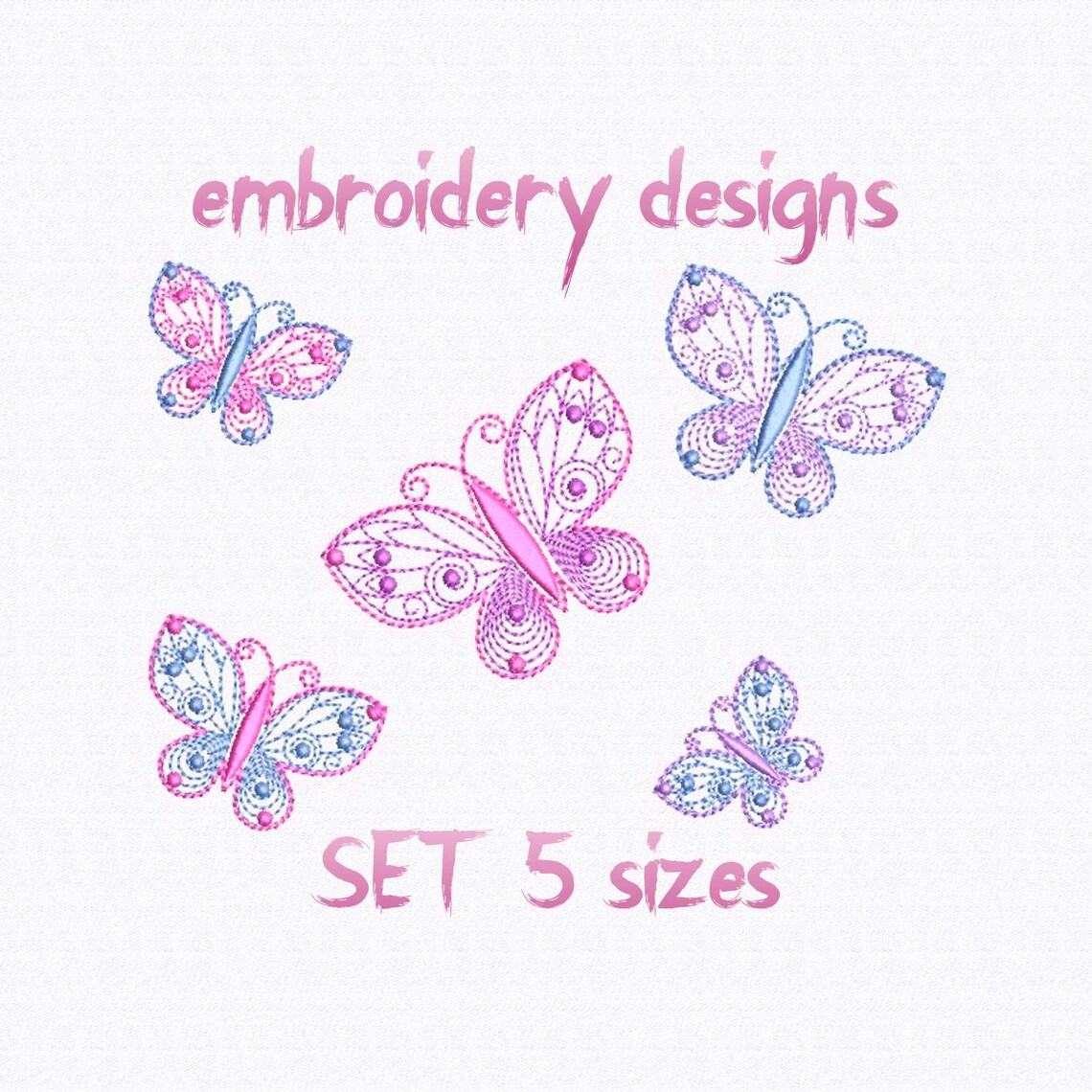 Embroidery Design Butterfly Embroidery Designs Set - Etsy