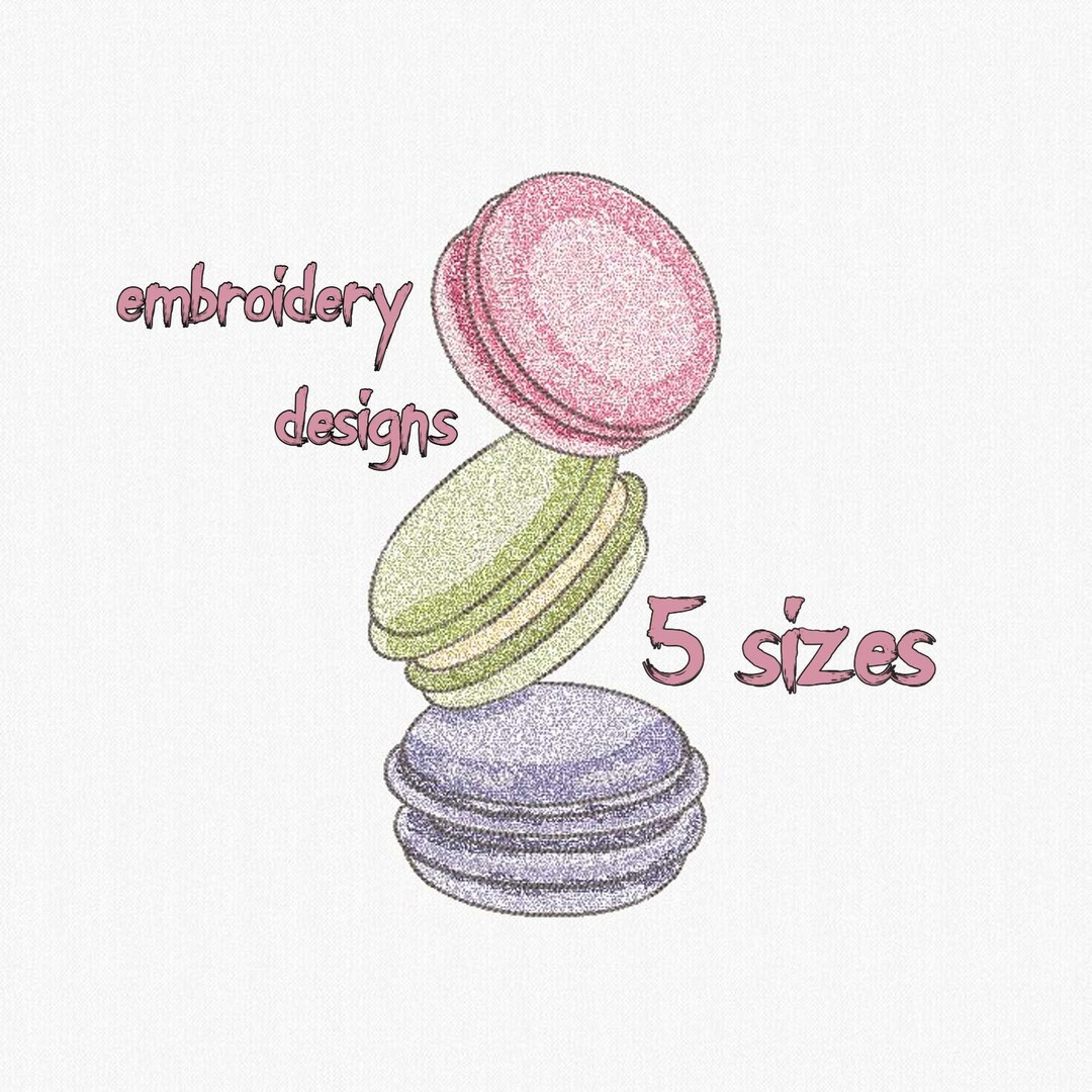 Macarons Embroidery Designs Patterns for Machine Embroidery Instant Download - Etsy