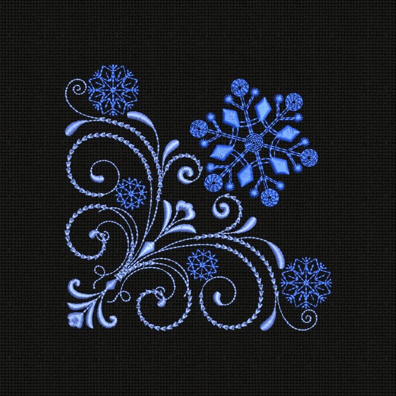 Embroidery Designs Snowflake Embroidery Design Winter | Etsy