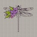 Embroidery Designs Dragonfly Embroidery Design Flowers - Etsy