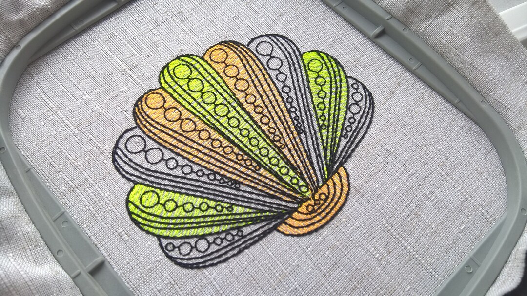 Seashell Embroidery Design: Machine Embroidery Pattern (digital File ...