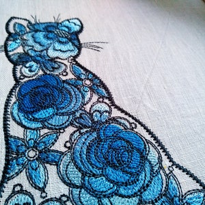 Embroidery Designs Cat Embroidery Design - Etsy