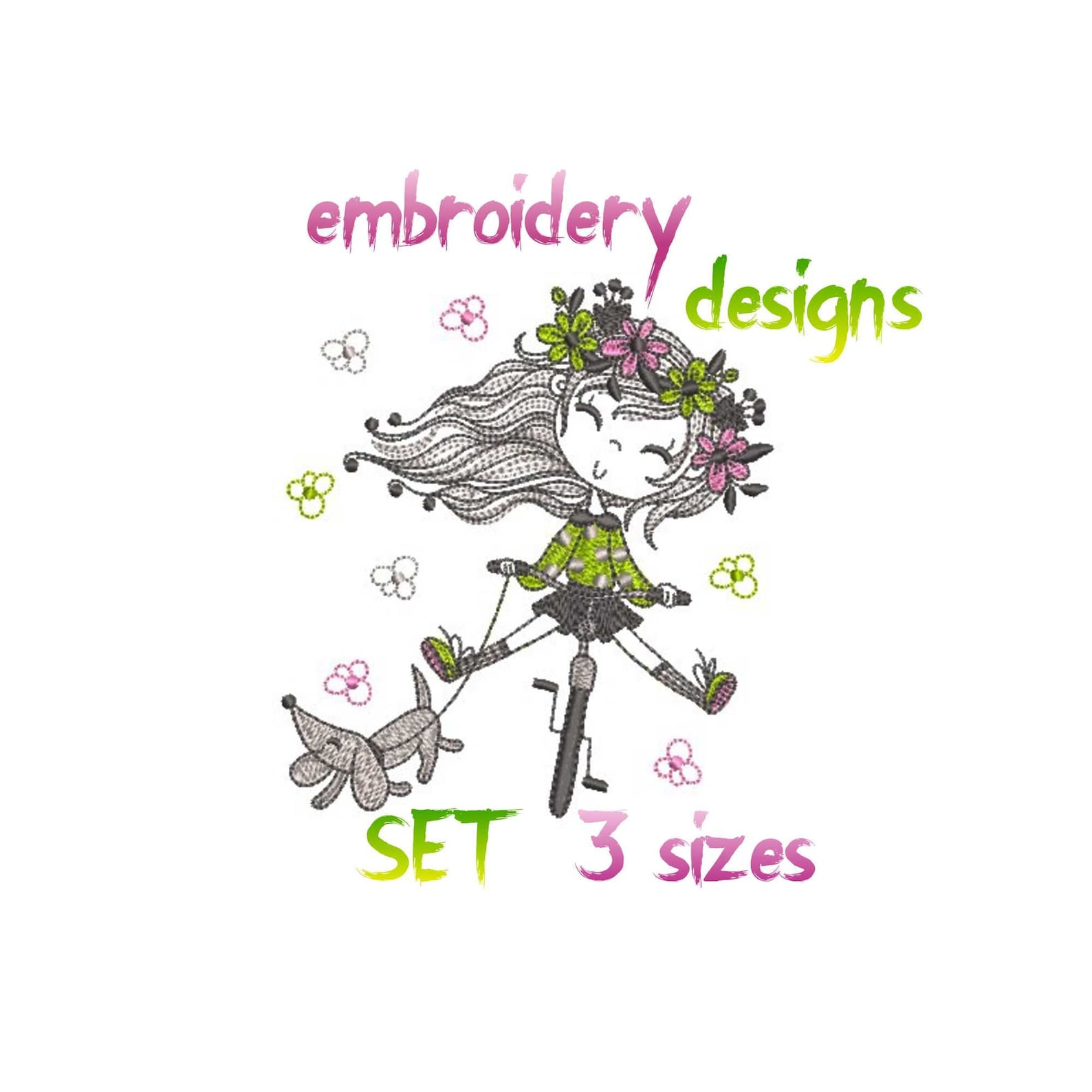 Embroidery Design Cute Girl Embroidery Designs Baby - Etsy