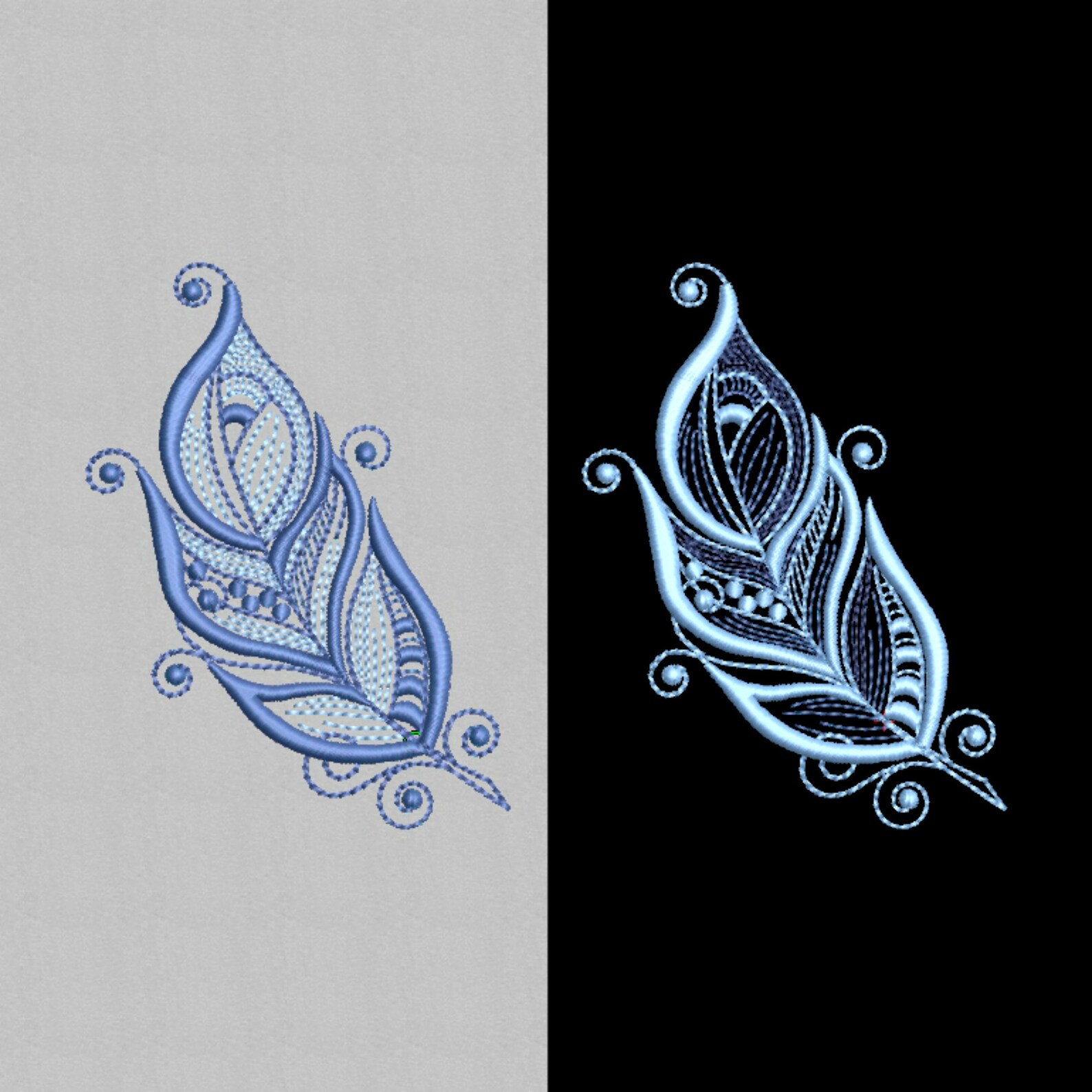 Embroidery Designs Feather Embroidery Design - Etsy