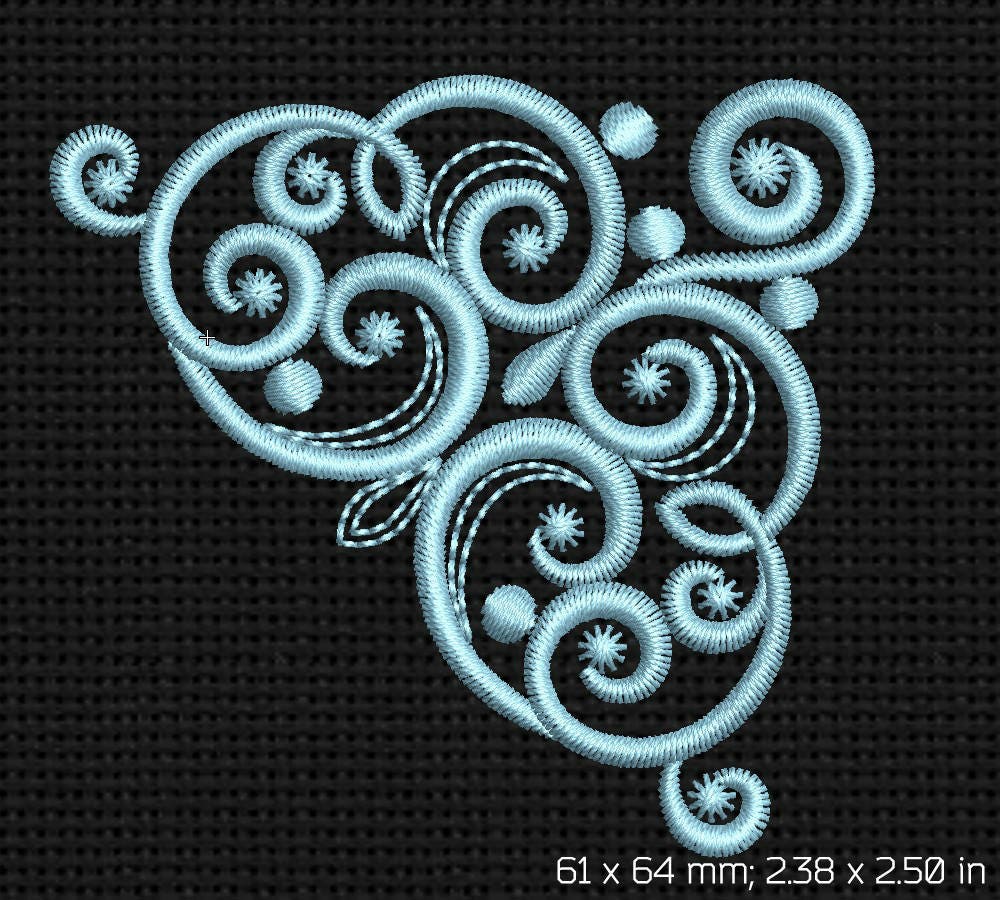 Embroidery Design Pattern Embroidery Designs Swirls | Etsy