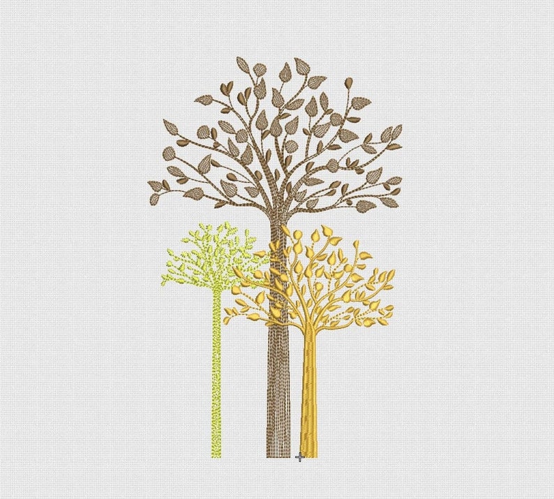 Embroidery Designs Trees Embroidery Design Autumn | Etsy
