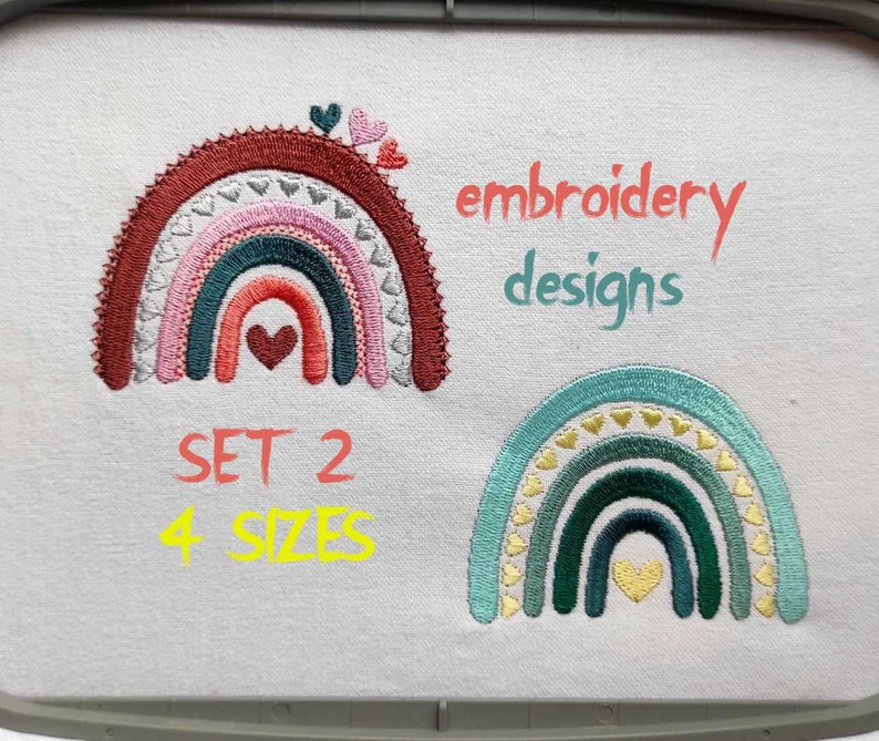 Embroidery Designs Rainbow Embroidery Design - Etsy