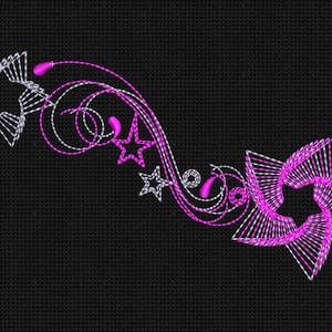 Embroidery Designs Stars Embroidery Design Swirls | Etsy
