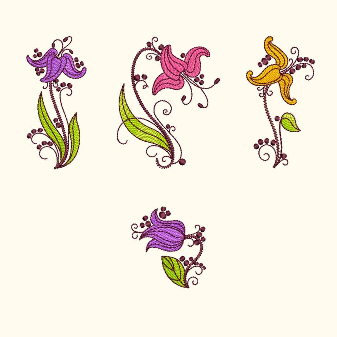 Embroidery Design Flower Lily Lilies Embroidery Designs Patterns - Etsy