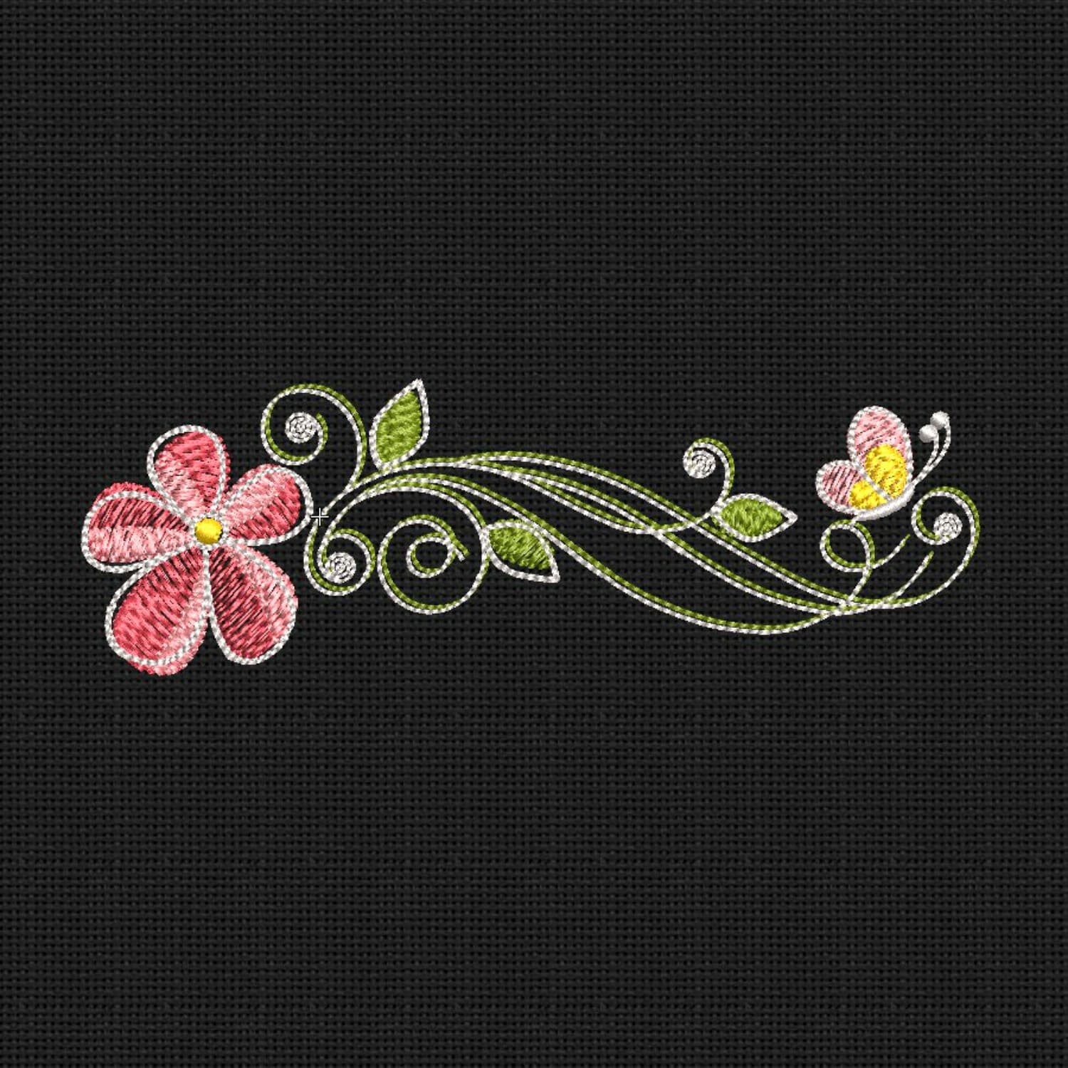 Embroidery Design Flower Embroidery Designs Floral | Etsy