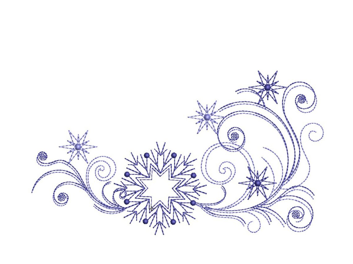 Embroidery Design Snowflake Embroidery Designs - Etsy