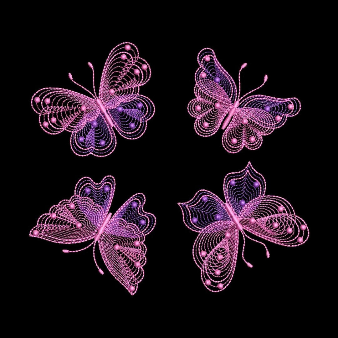 Embroidery Design Butterfly, Embroidery Designs - Etsy
