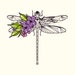 Embroidery Designs Dragonfly Embroidery Design Flowers - Etsy
