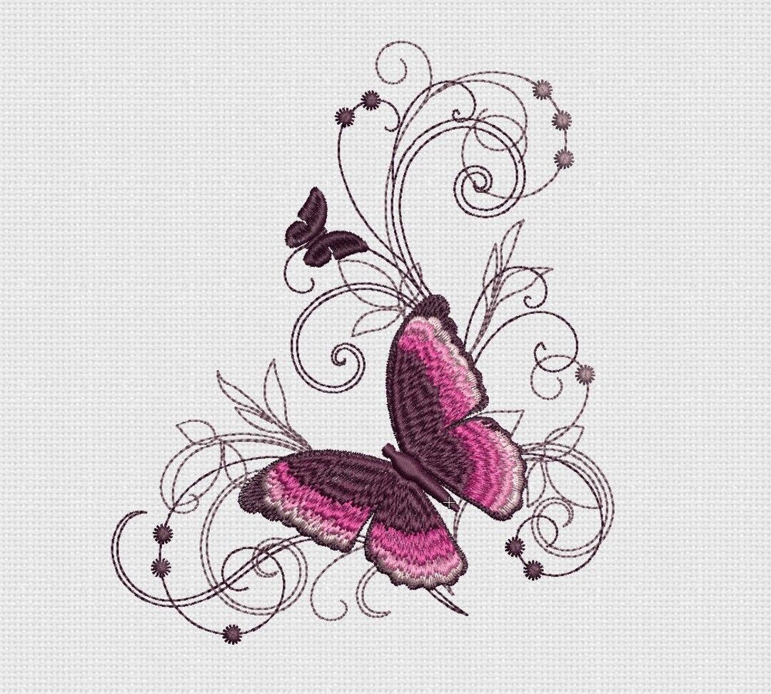 Embroidery Designs Butterfly Embroidery Design - Etsy