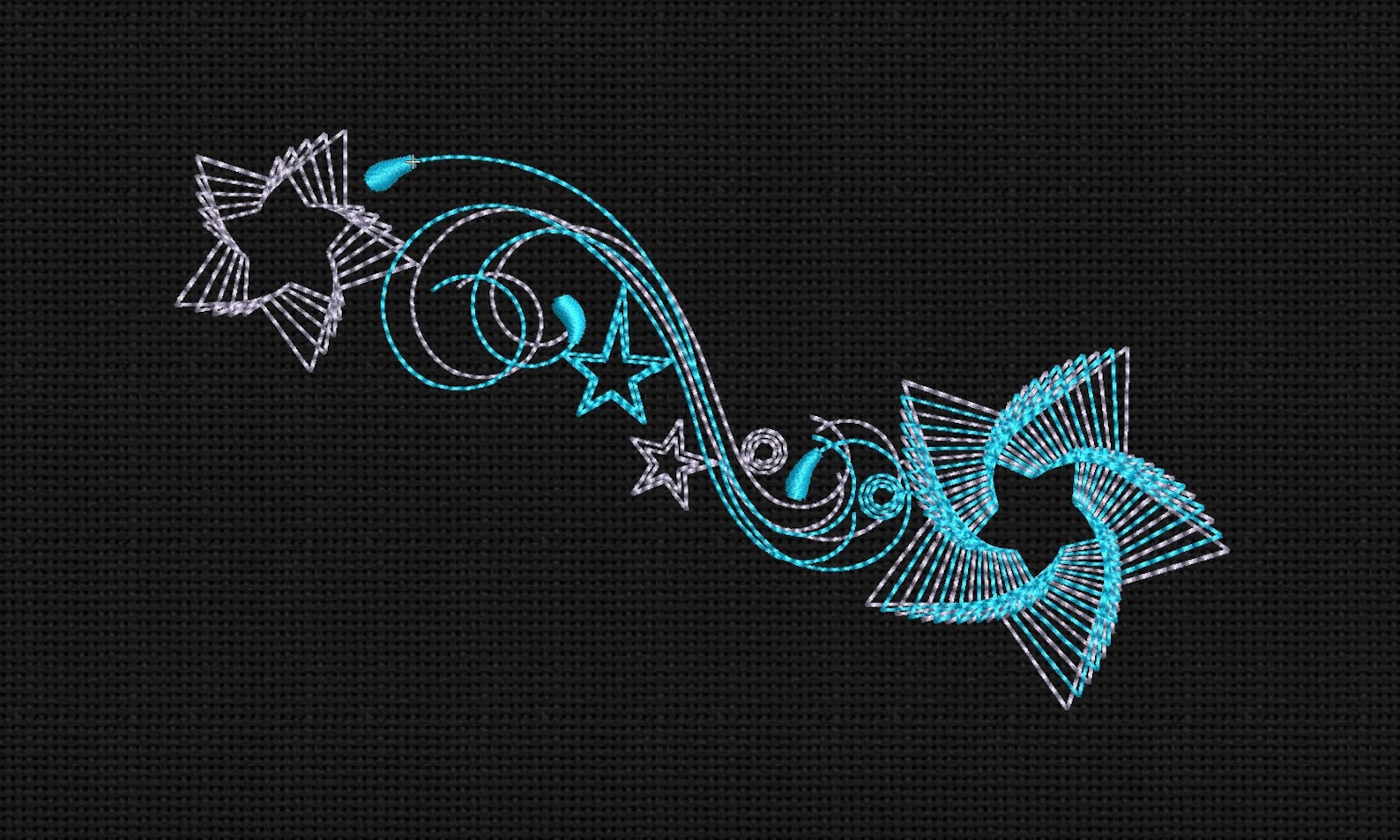 Embroidery Designs Stars Embroidery Design Swirls | Etsy