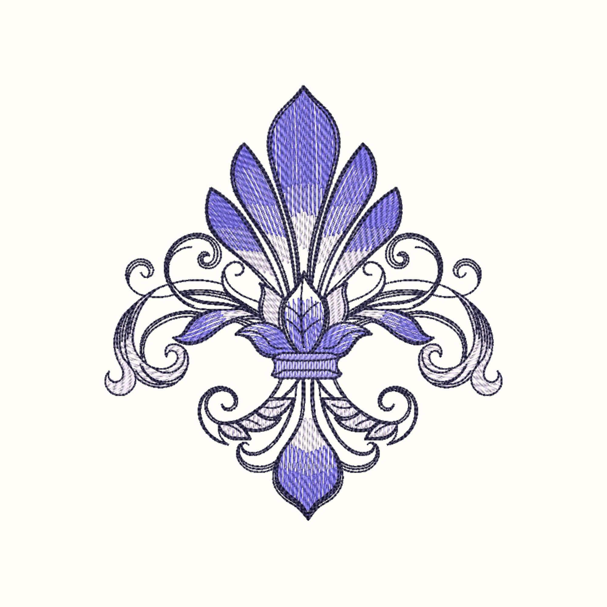 Embroidery Design Royal Lily Embroidery Designs - Etsy