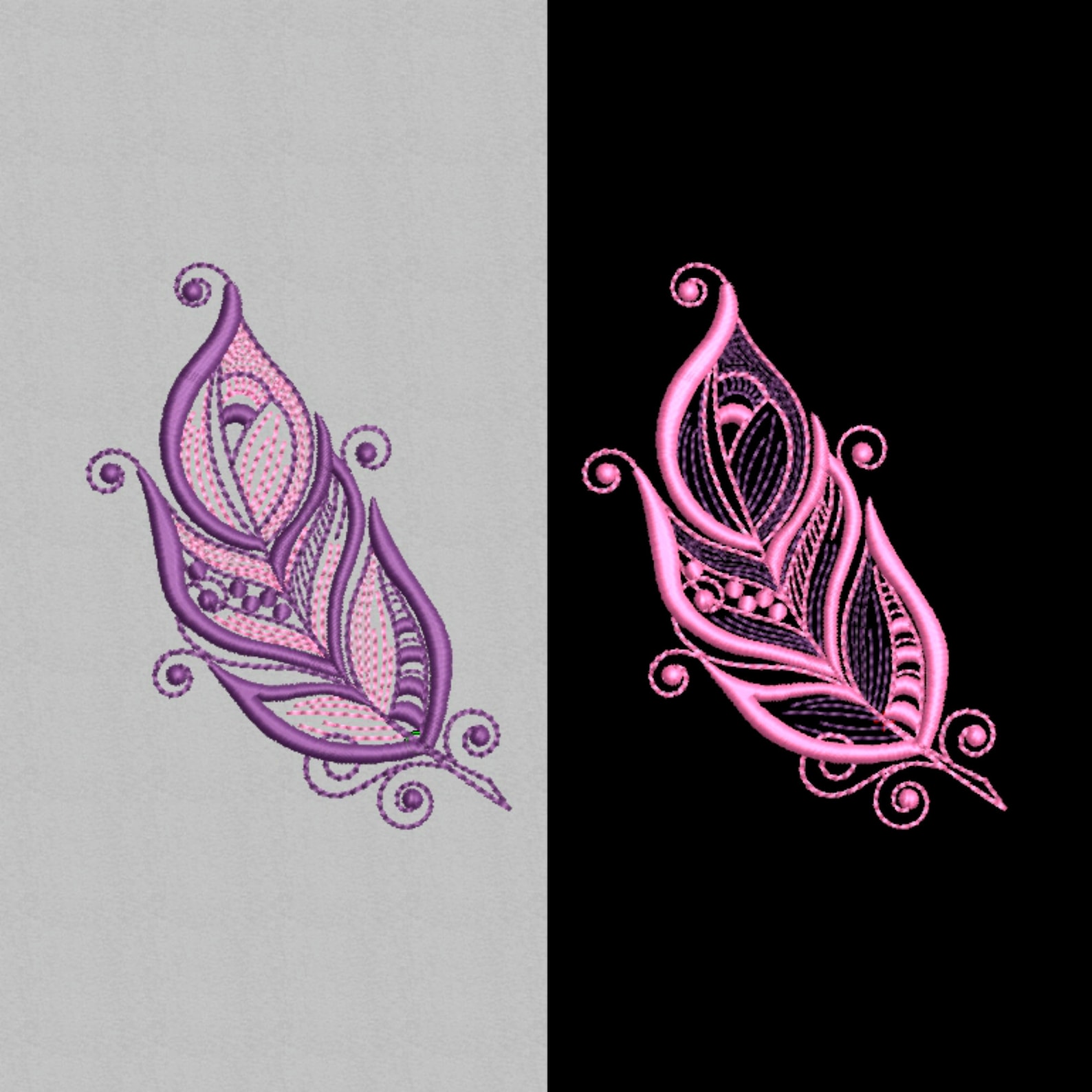 Embroidery Designs Feather Embroidery Design - Etsy