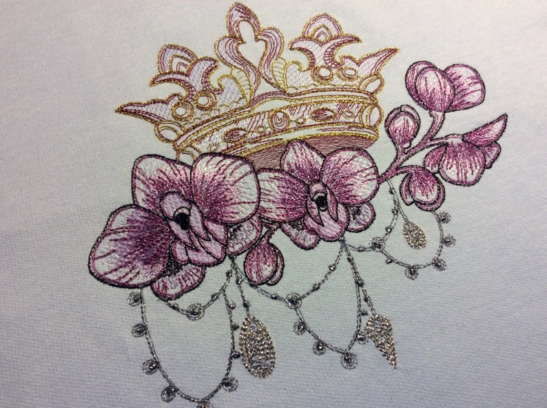 Embroidery Design Crown Embroidery Designs - Etsy
