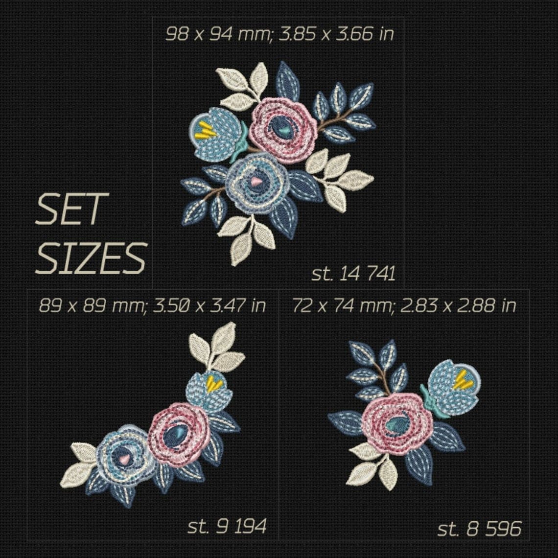 Embroidery Designs Flowers Embroidery Design - Etsy
