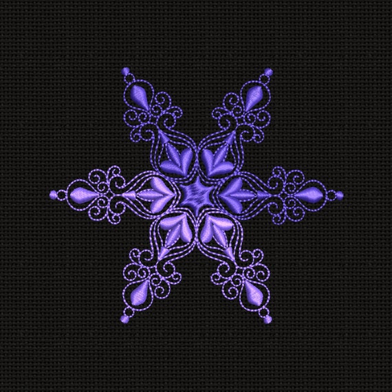 Embroidery Design Snowflake | Etsy