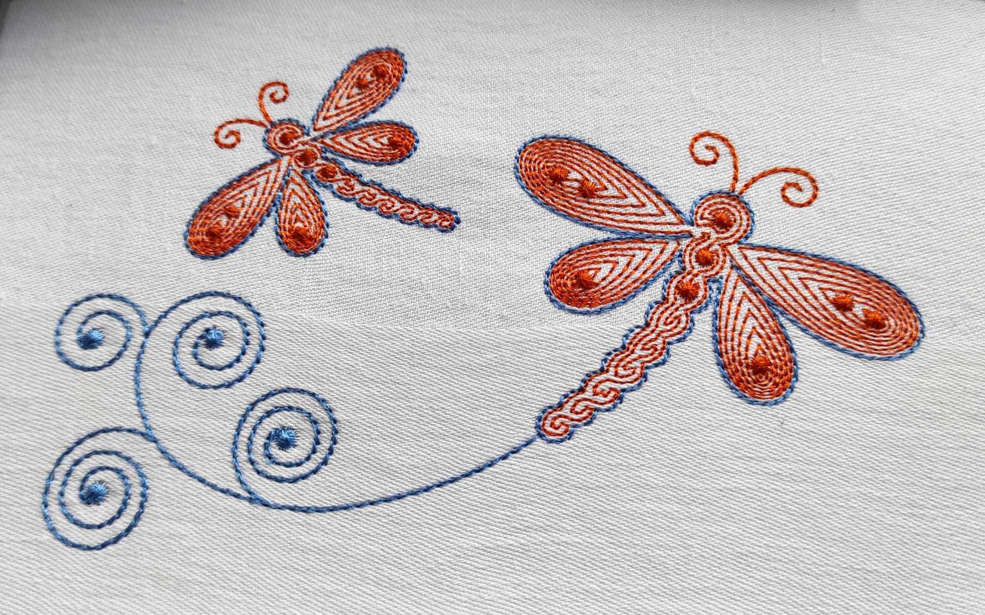 Dragonfly Machine Embroidery File | 5x7 Hoop Digital Design | Light and ...