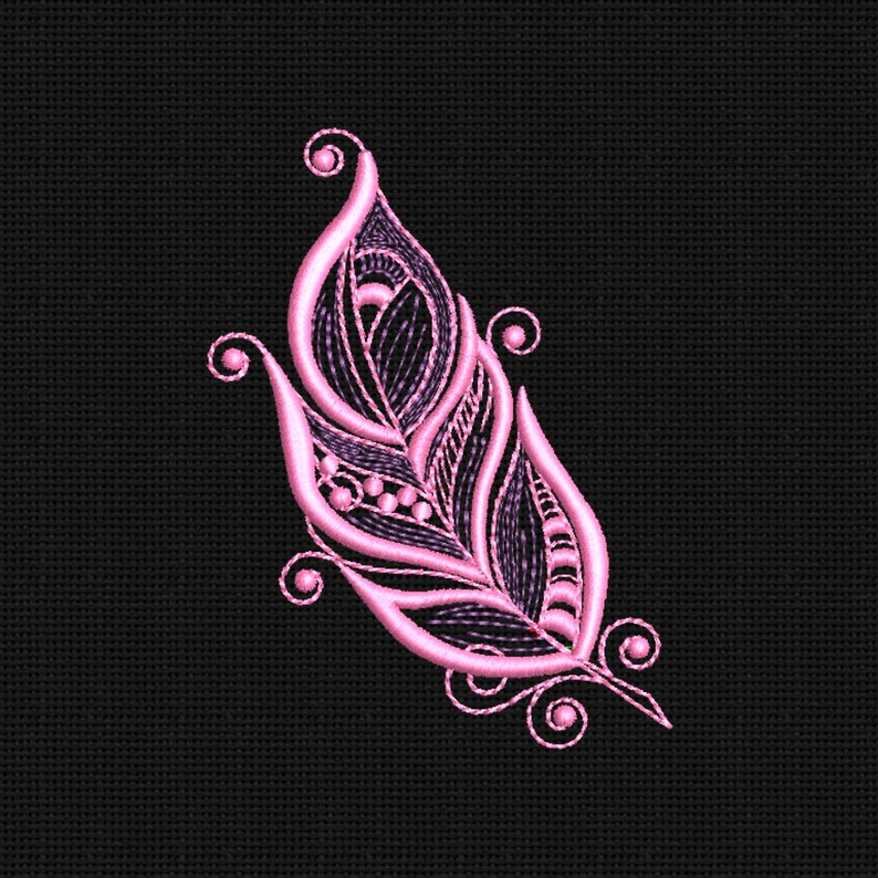 Embroidery Designs Feather Embroidery Design - Etsy