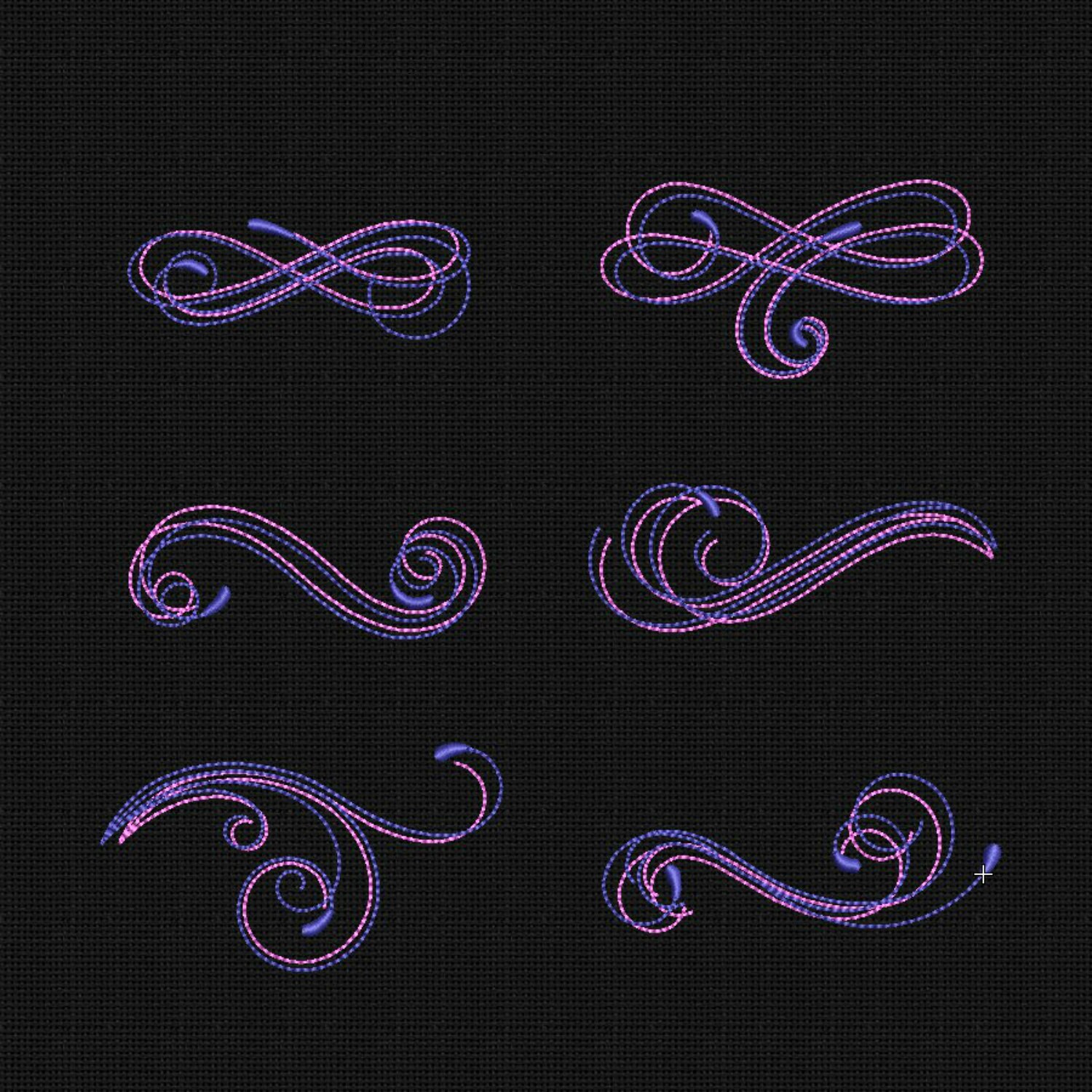 Embroidery Designs Swirls Embroidery Design Border - Etsy Sweden