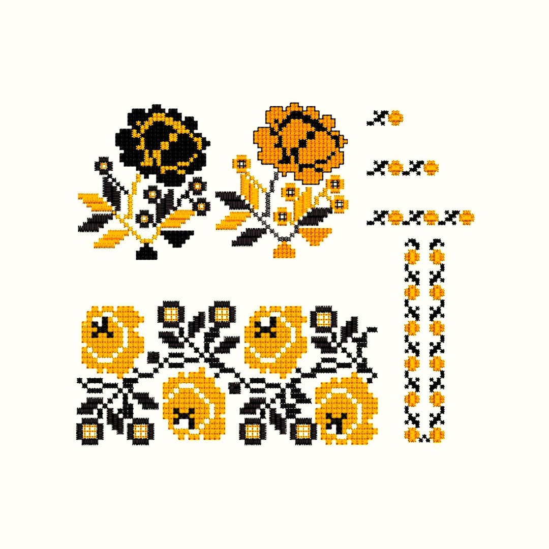 Embroidery Designs Ukrainian Embroidery Design Cross-stitch - Etsy