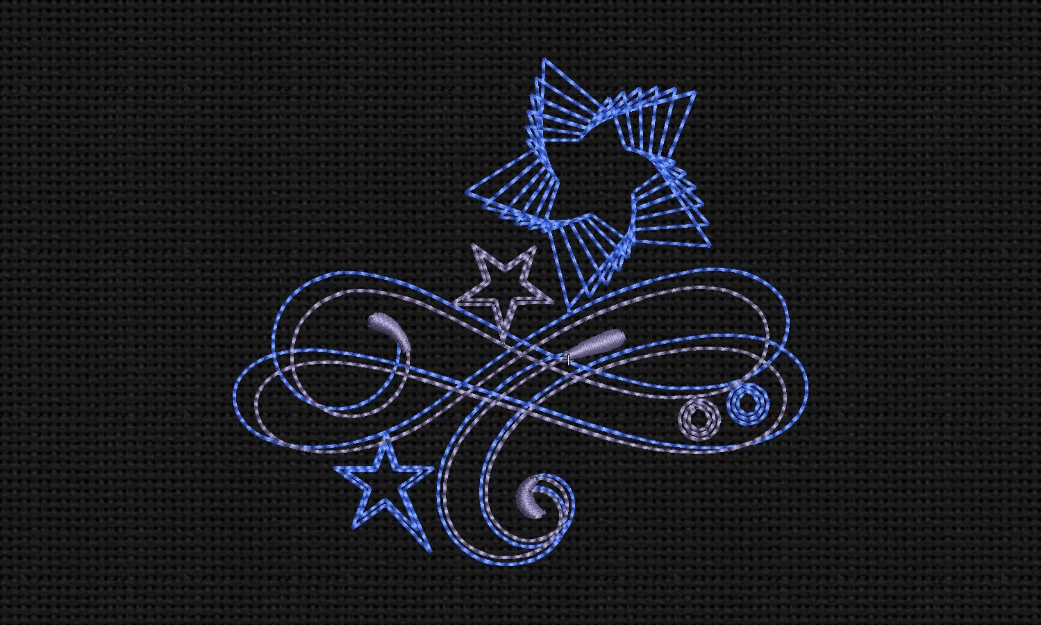 Embroidery Design Star Embroidery Designs Swirl | Etsy