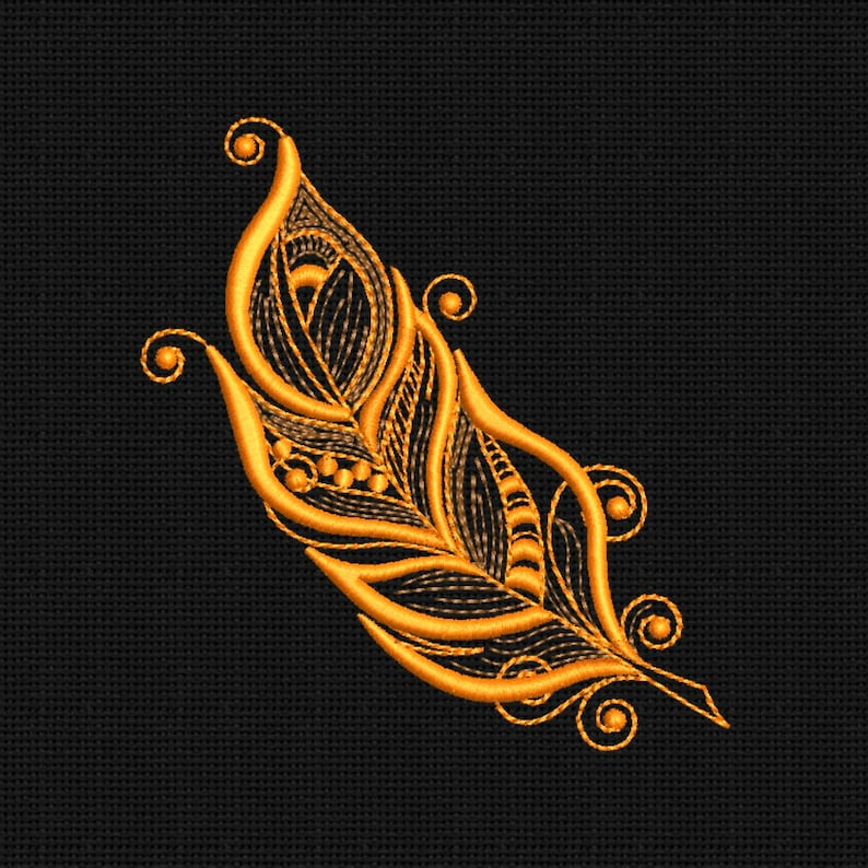 Embroidery Designs Feather | Etsy