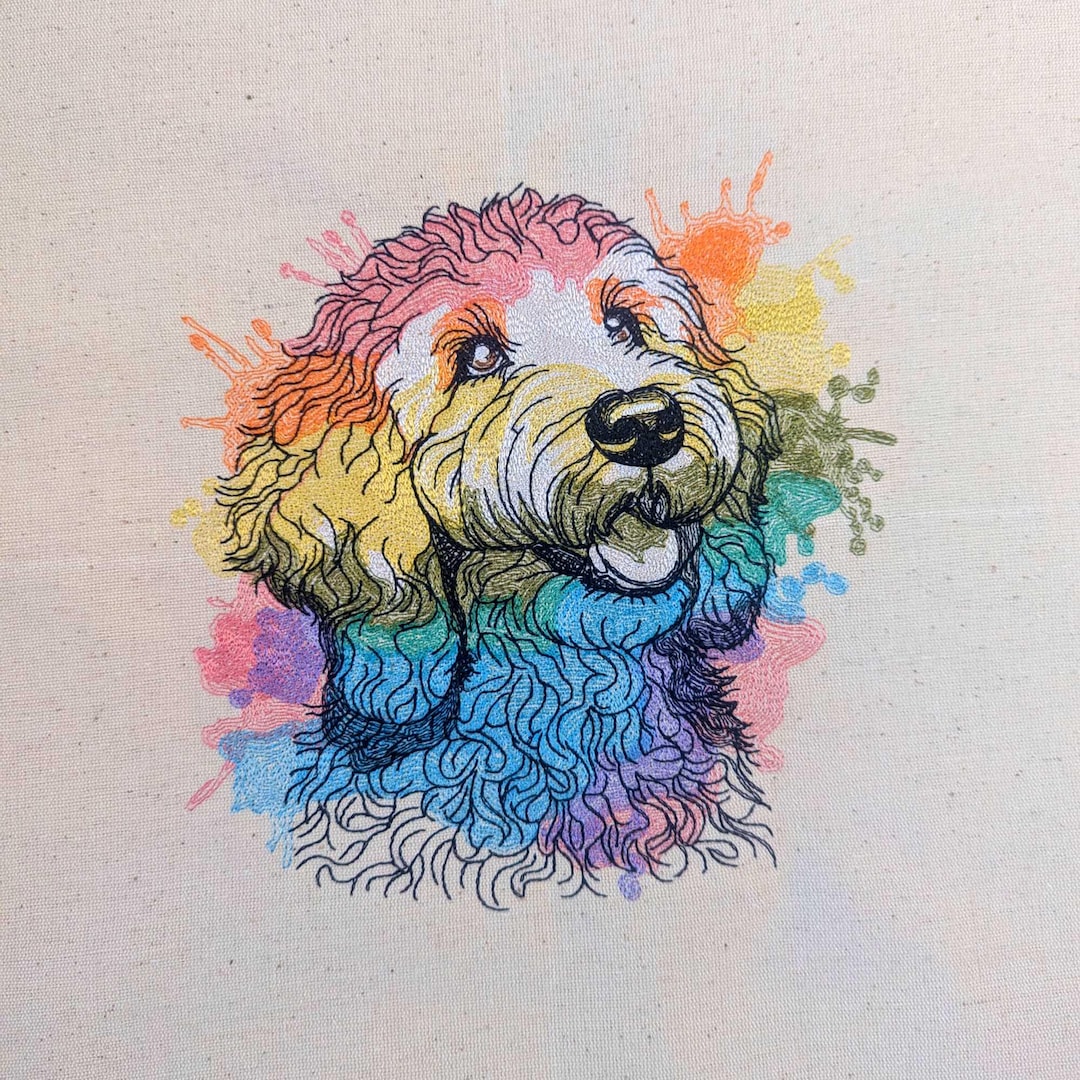 Dog Goldendoodle Embroidery Designs Animals Machine Embroidery Design ...